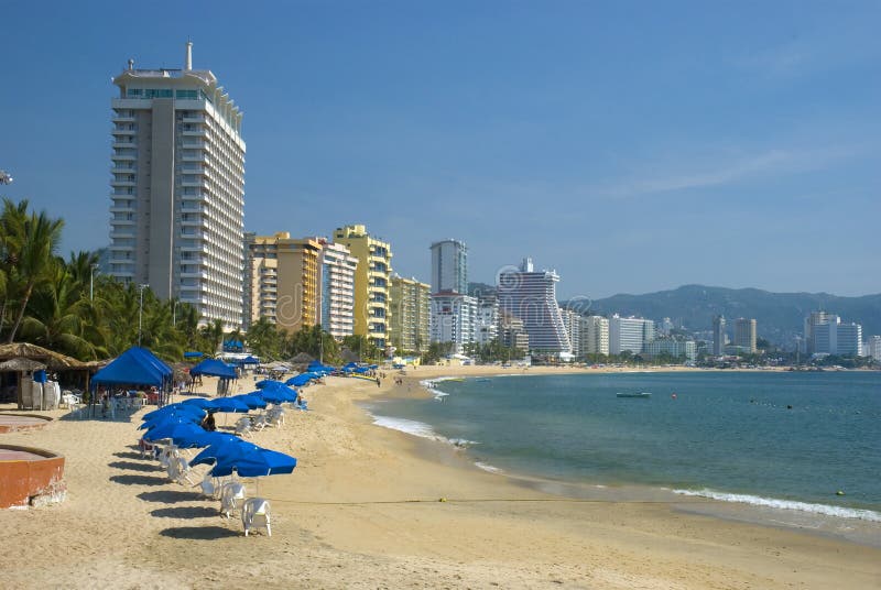 Acapulco bay, Mexico stock photo. Image of sand, seashore - 17583516
