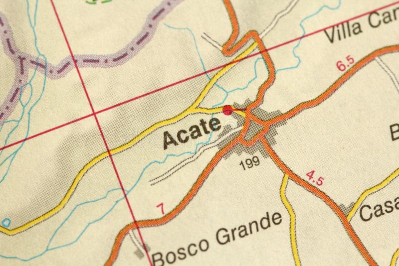 Acate. Map stock photo. Image of city, international - 117135054
