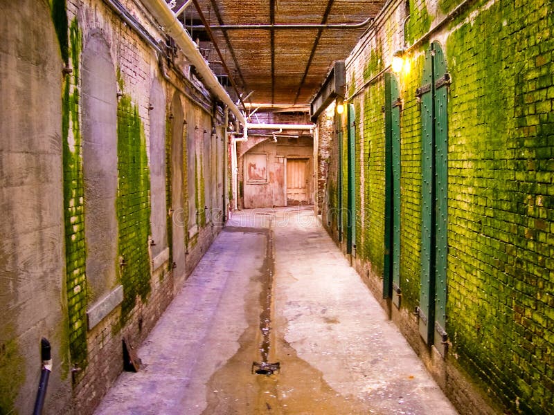 Interior Halls of Alcatraz stock photo. Image of historic - 17024692
