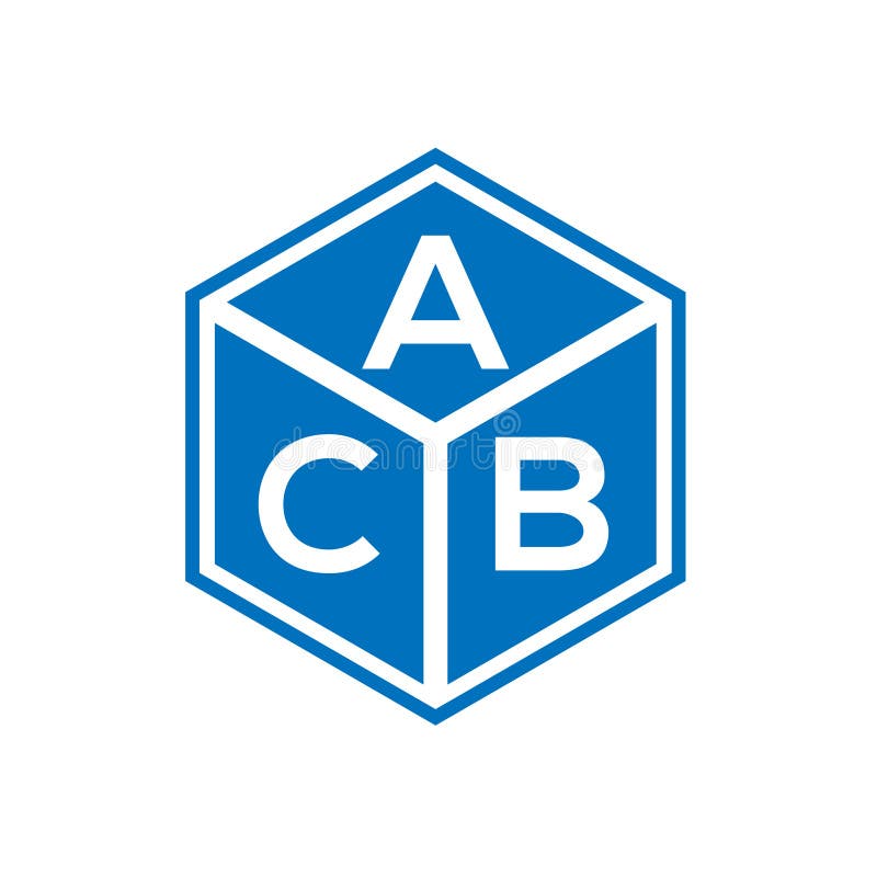 ACB Letter Logo Design on Black Background. ACB Creative Initials ...