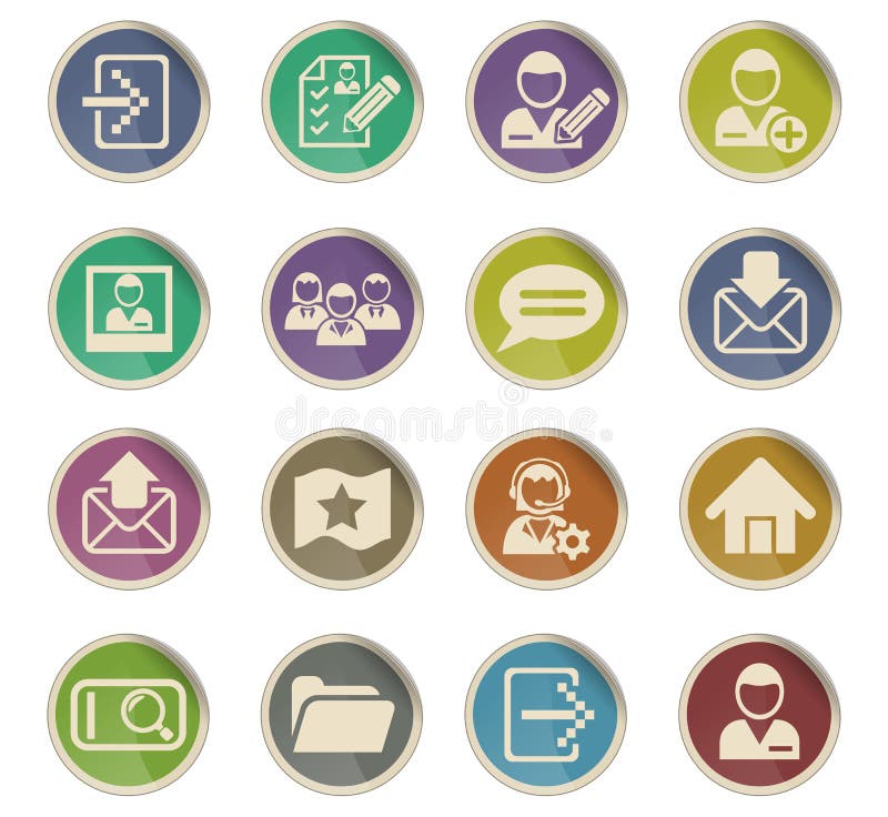 Accaunt icon set stock illustration. Illustration of search - 88689398