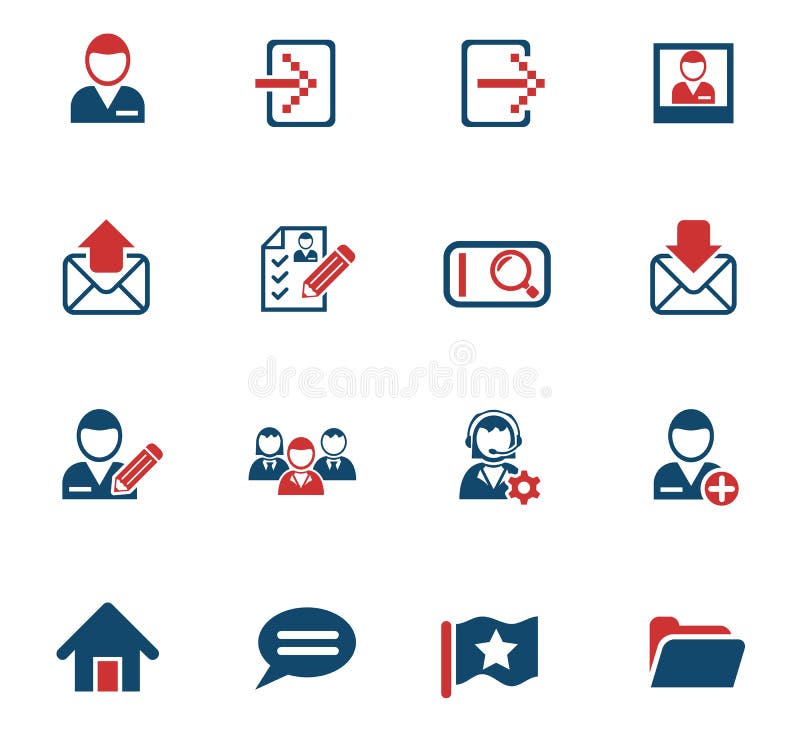 Accaunt icon set stock vector. Illustration of message - 88248044