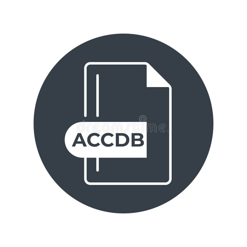 ACCDB File Format Icon. ACCDB Extension Filled Icon Stock Vector ...