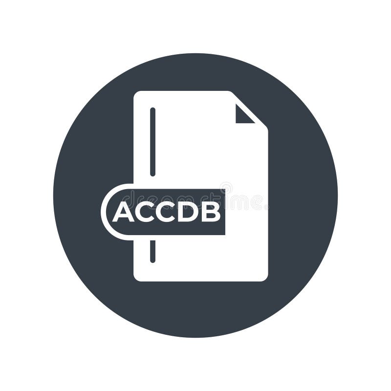 Accdb File Format Icon Accdb Extension Line Icon Stock Vector