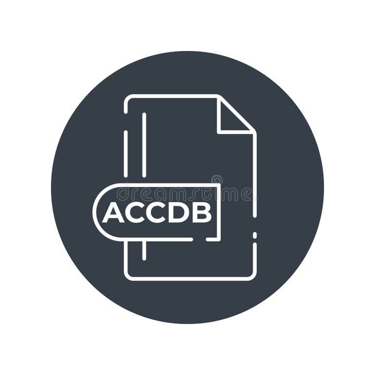 ACCDB File Format Icon. ACCDB Extension Filled Icon Stock Vector ...