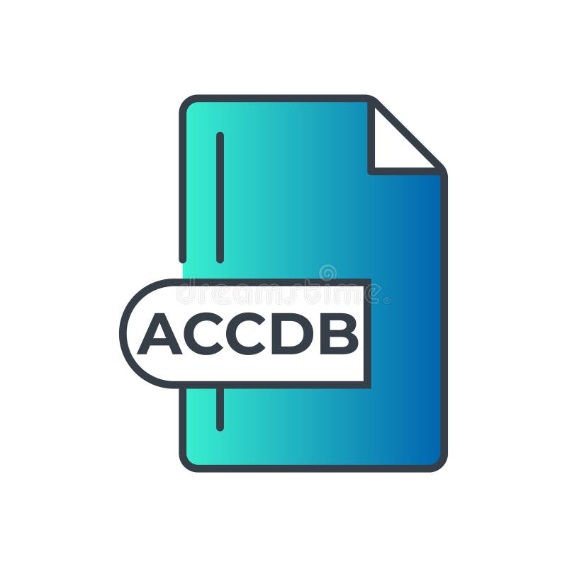 Accdb File Format Icon Accdb Extension Filled Icon Stock Vector