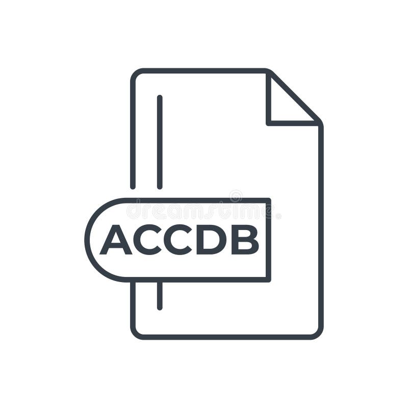 ACCDB File Format Icon. ACCDB Extension Line Icon Stock Vector ...
