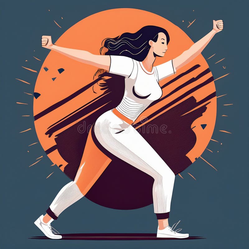 Accelerate Action Pose stock illustration. Illustration of theme ...