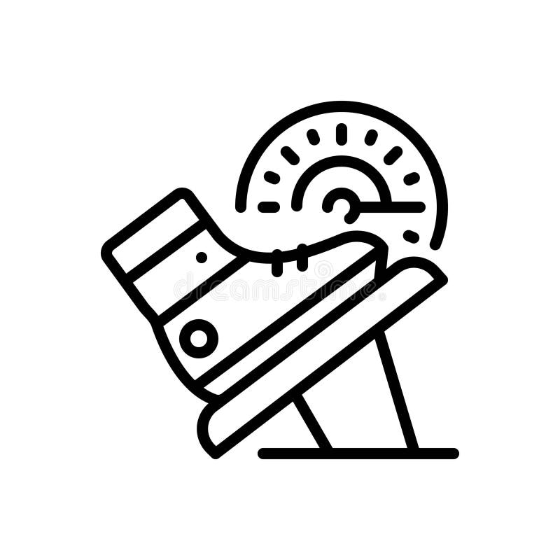 Black Line Icon for Accelerate, Gas Pedal and Drive Stock Illustration ...