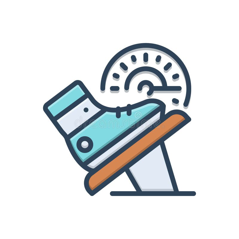 Color Illustration Icon for Accelerate, Gas Pedal and Foot Stock ...