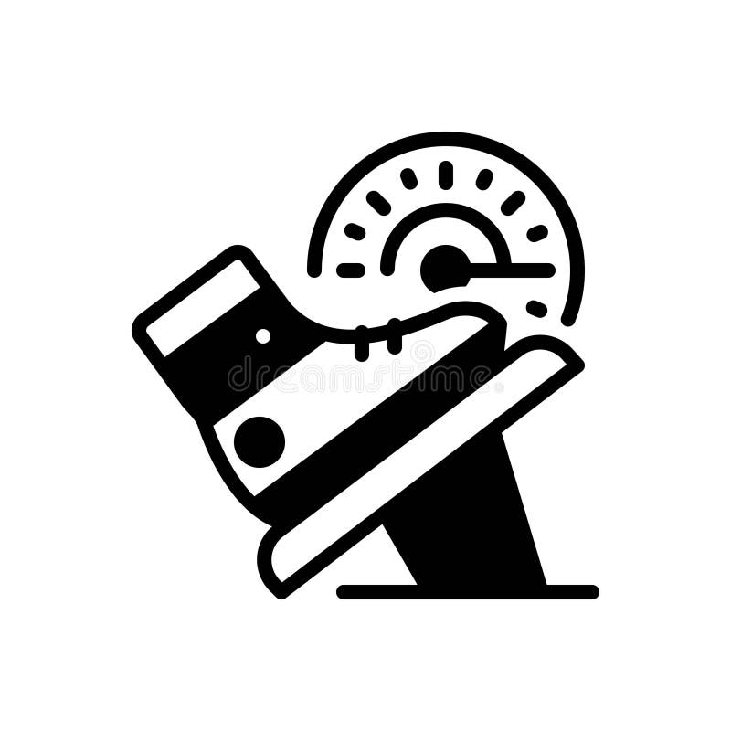 Black Solid Icon for Accelerate, Gas Pedal and Drive Stock Illustration ...