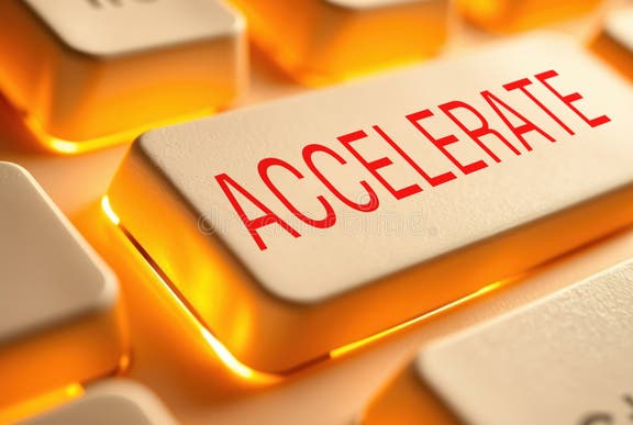 Accelerate Inscription Text Words on a Keyboard Key Stock Illustration ...