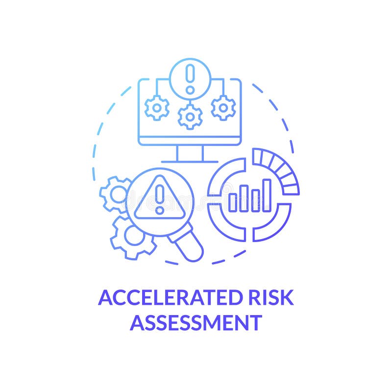 Accelerated Risk Assessment Blue Gradient Concept Icon Stock Vector ...