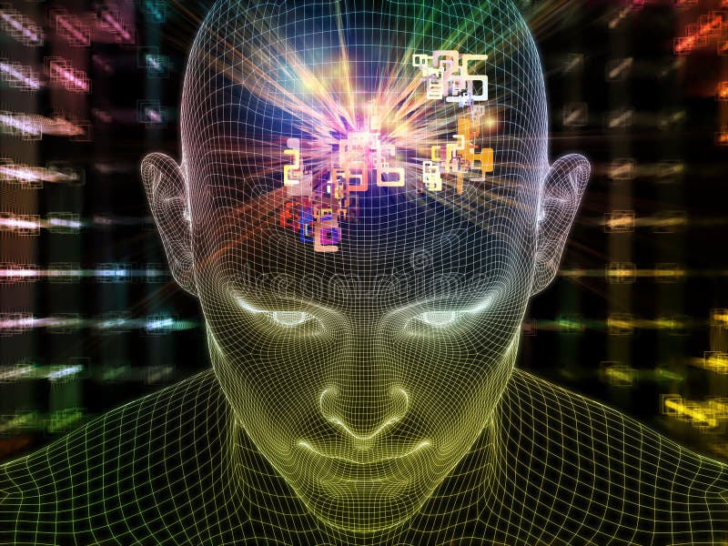 Acceleration of Brain Frequencies Stock Illustration - Illustration of ...