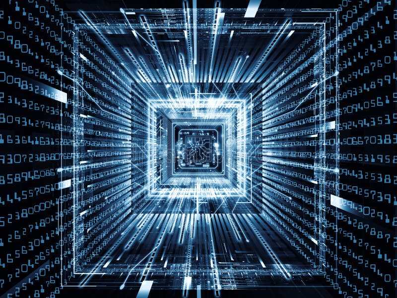Acceleration of Computer stock illustration. Illustration of pattern ...