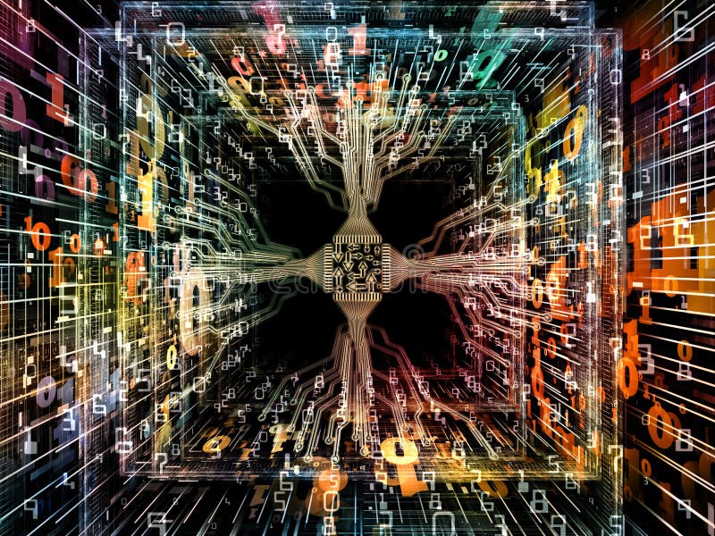 Eye of the machine stock illustration. Illustration of center - 24385691