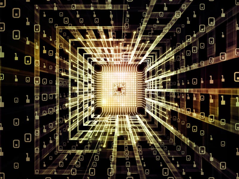 Acceleration of Digital Technology Stock Illustration - Illustration of ...