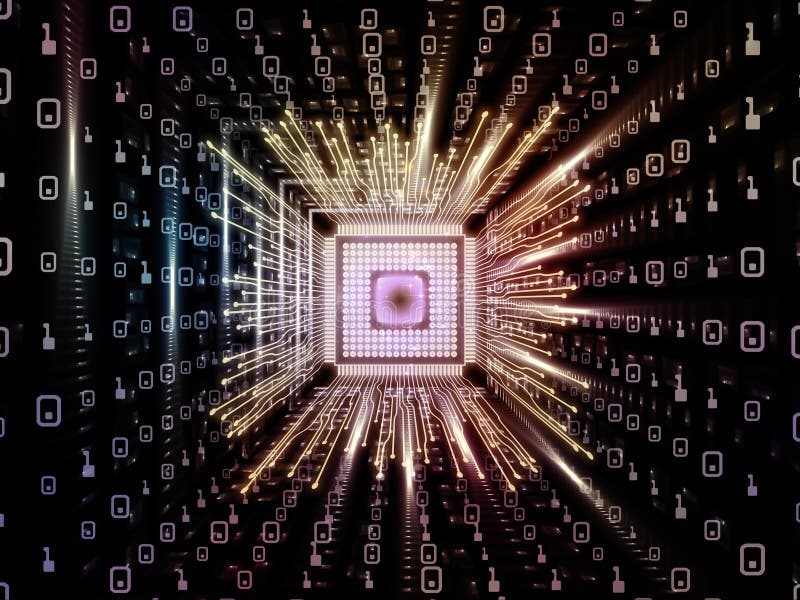 Acceleration of Digital Technology Stock Illustration - Illustration of ...