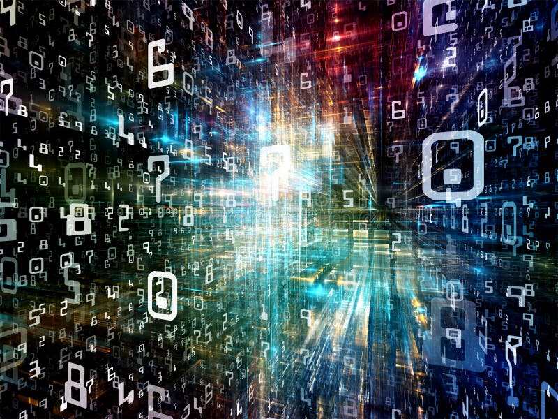Acceleration of Digital Space Stock Illustration - Illustration of ...