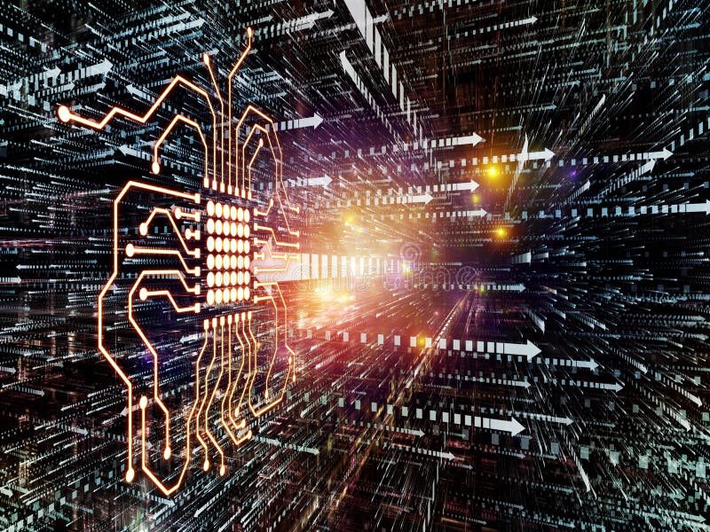 Acceleration of Digital World Stock Illustration - Illustration of ...