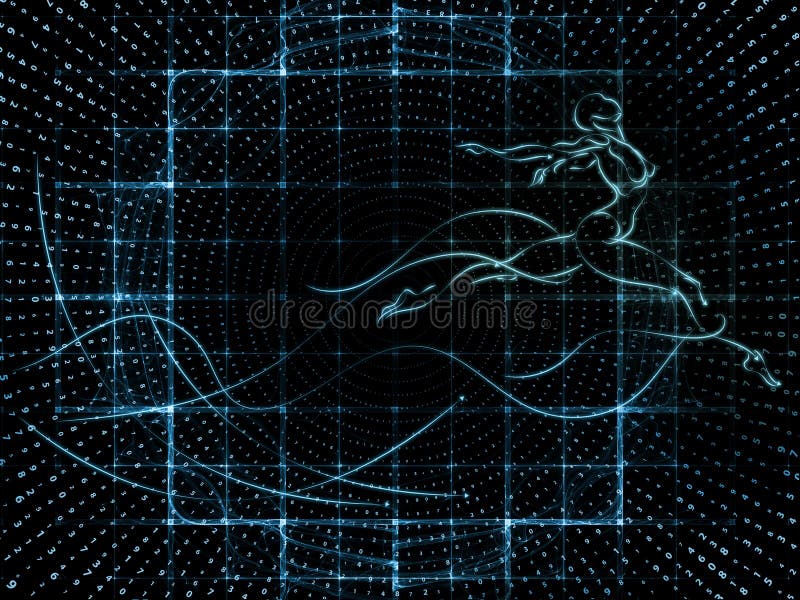 Acceleration of Geometry stock illustration. Illustration of cyberspace ...
