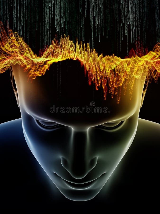 Acceleration of Human Mind stock illustration. Illustration of vision ...