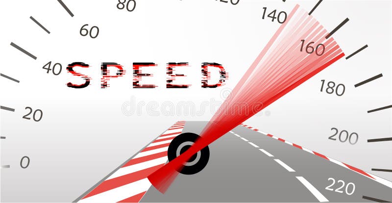 Acceleration Limit on the Highway Stock Illustration - Illustration of ...