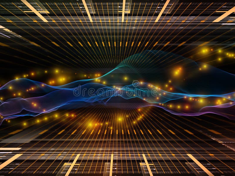 Acceleration of Wave Particle Stock Illustration - Illustration of line ...