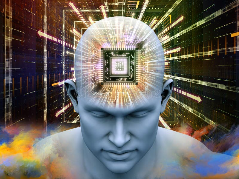 Acceleration of Thought stock illustration. Illustration of geometry ...