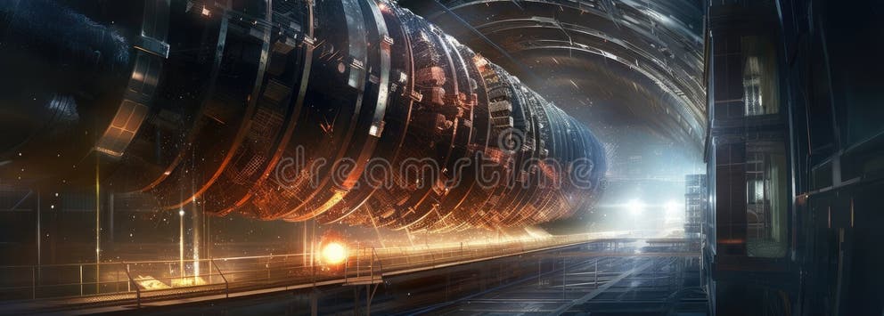 Accelerator of Elementary Particles. Large Hadron Collider Stock ...
