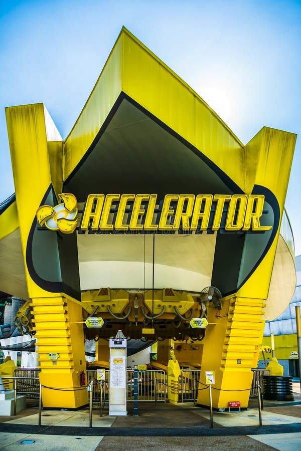 The Accelerator, Seated Spinning Ride at Sci-Fi City Editorial Stock ...