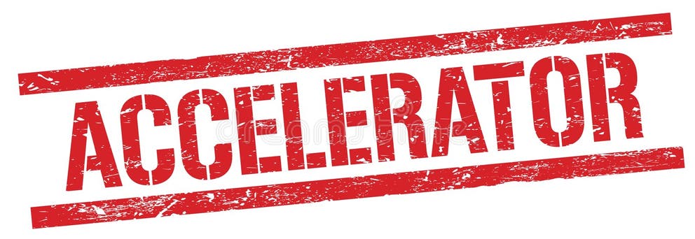 ACCELERATOR Text on Red Grungy Rectangle Stamp Stock Illustration ...