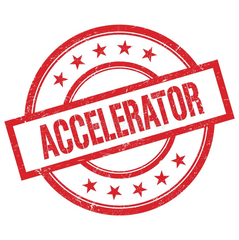 ACCELERATOR Text Written on Red Vintage Round Stamp Stock Illustration ...