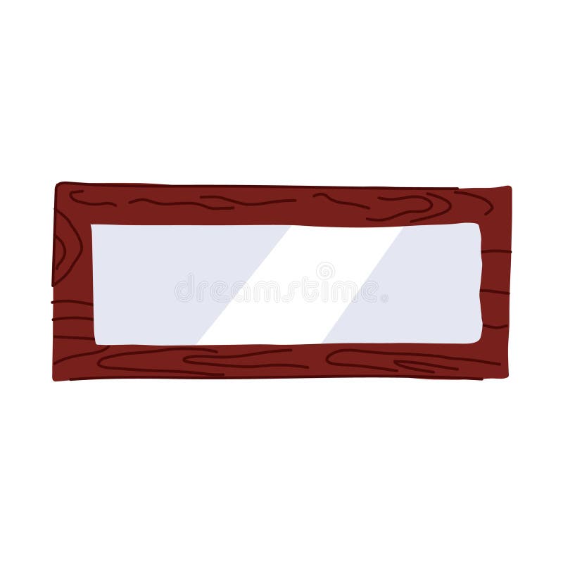 Accent Wall Mirror Cartoon Vector Illustration Stock Vector ...