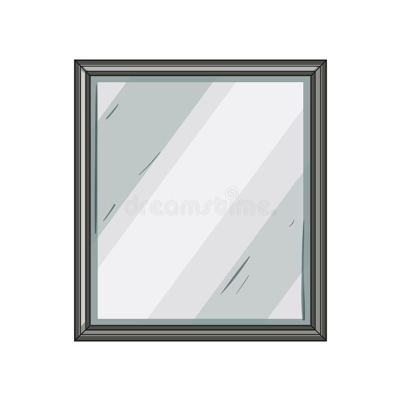 Accent Wall Mirror Cartoon Vector Illustration Stock Vector ...