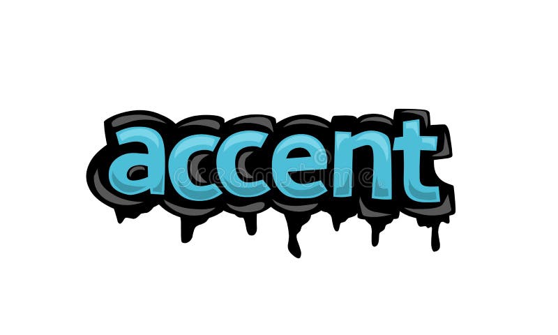 ACCENT Writing Vector Design on White Background Stock Vector ...