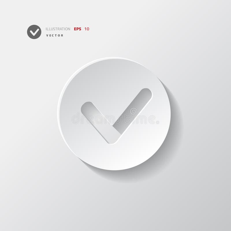 Accepr Icon. Yes Ok Symbol. Stock Vector - Illustration of correct ...