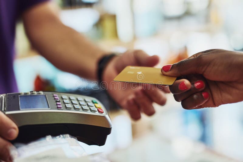 We Accept All Forms of Payment. an Unrecognizable Customer Making ...