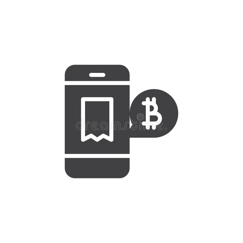 Accept Bitcoin Payment Vector Icon Stock Vector - Illustration of ...