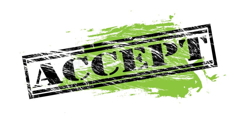 Accept Black and Green Stamp on White Background Stock Illustration ...
