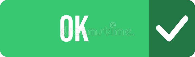 Accept Button. Green Confirmation Button. Ok Button in Green Color ...