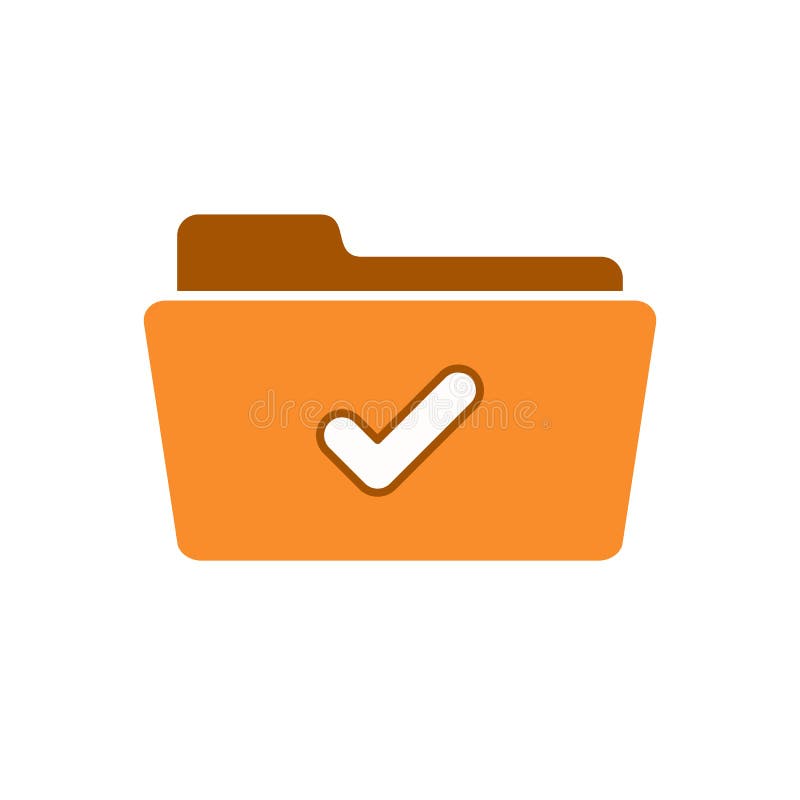 Accept Check Folder Good Ready Valid Verify Icon Stock Vector ...