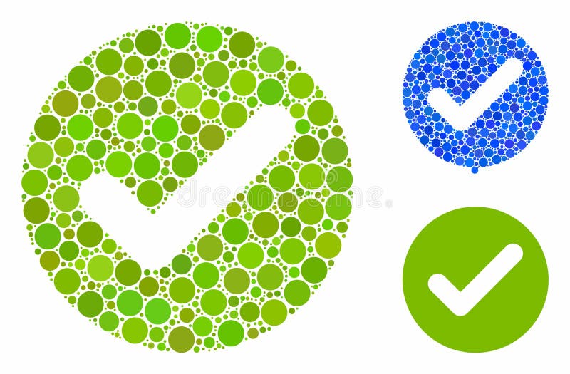 Accept Composition Icon of Round Dots Stock Vector - Illustration of ...