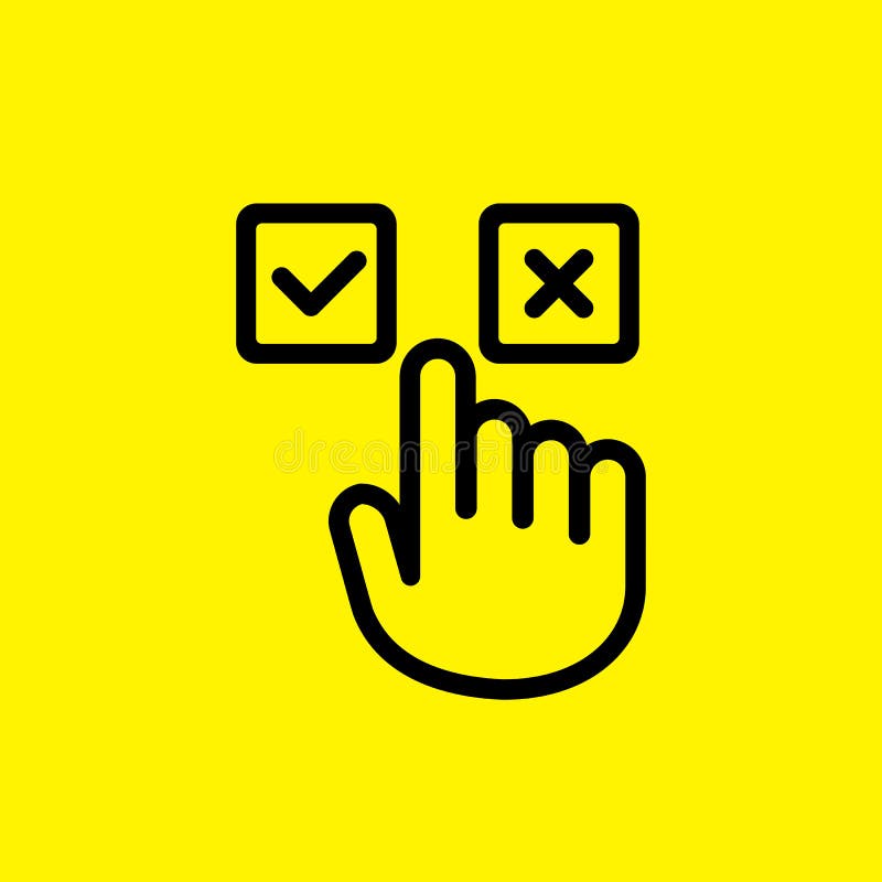 Accept and Decline Buttons Icon. Yes or No Click. Approve and Delete ...