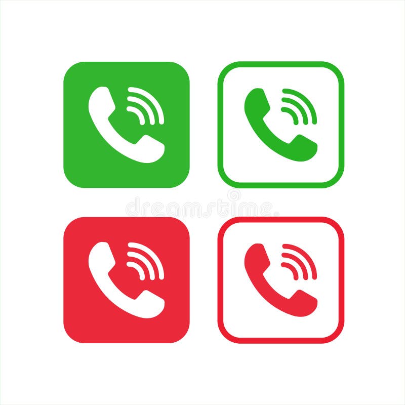 Accept or Decline Call Icon Stock Vector - Illustration of decline ...