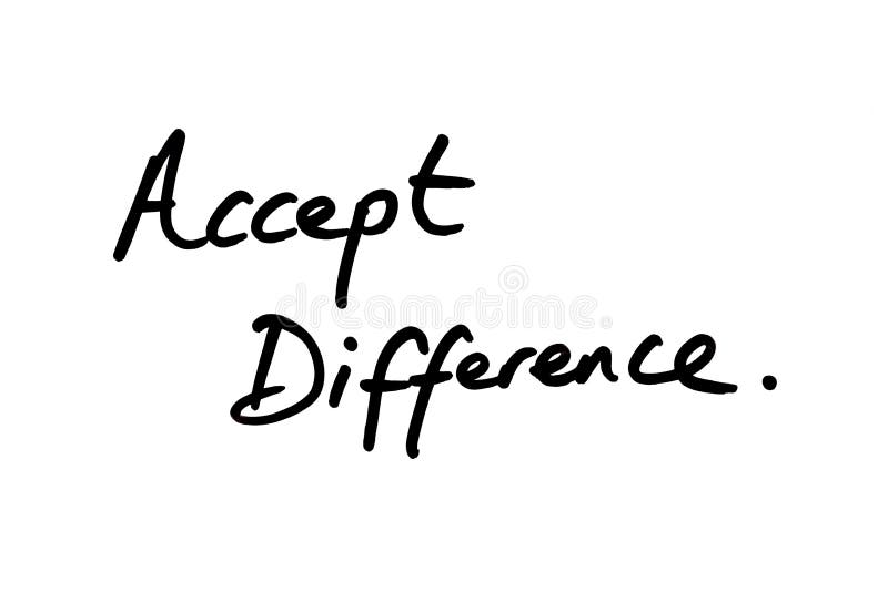 Accept Difference stock illustration. Illustration of message - 169511941