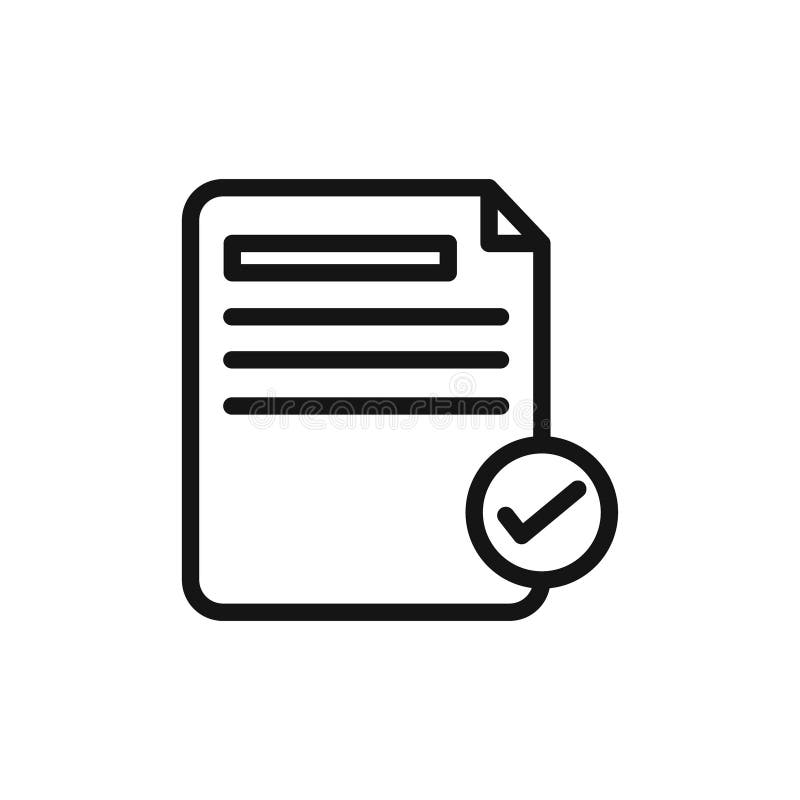 Document Acceptance Icon Ideal for Administrative Tools Stock Vector ...