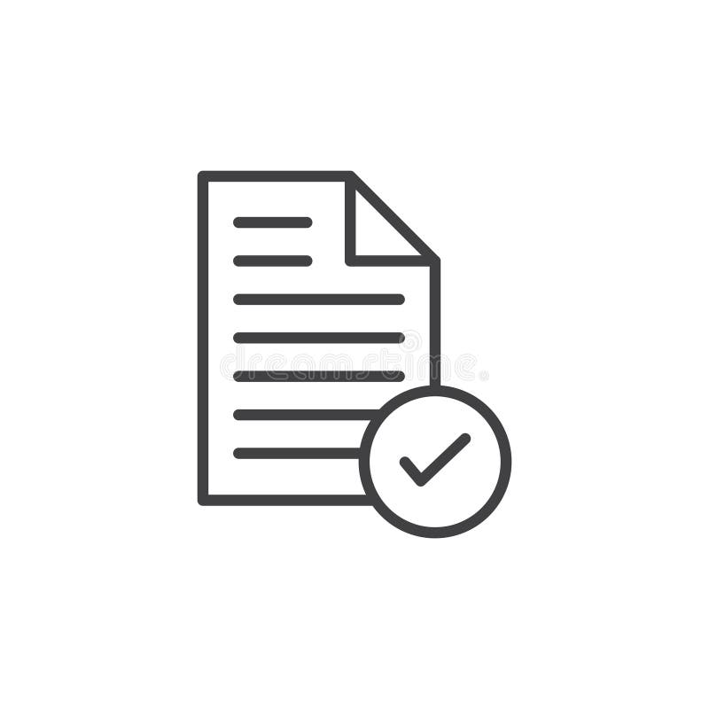 Accept Document Icon Set. Summary Done Sign. Qualification Paper with ...