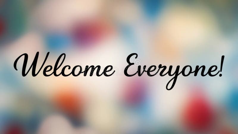 We Accept Everyone! Welcome. Neutral Stock Illustration - Illustration ...