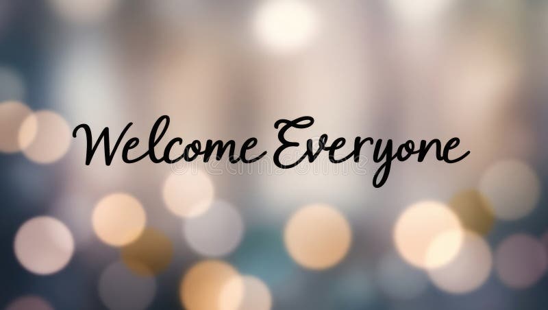 We Accept Everyone! Welcome. Neutral Stock Illustration - Illustration ...